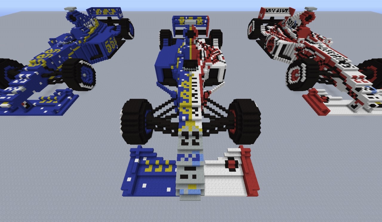 F1(Formula 1) Car Model : B.A.R 001 '99 Minecraft Map
