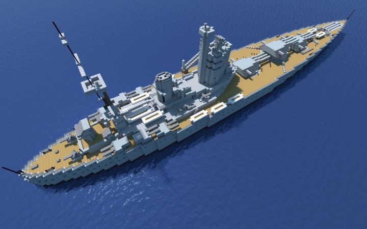 HMS Rodney 1:1 Minecraft Map