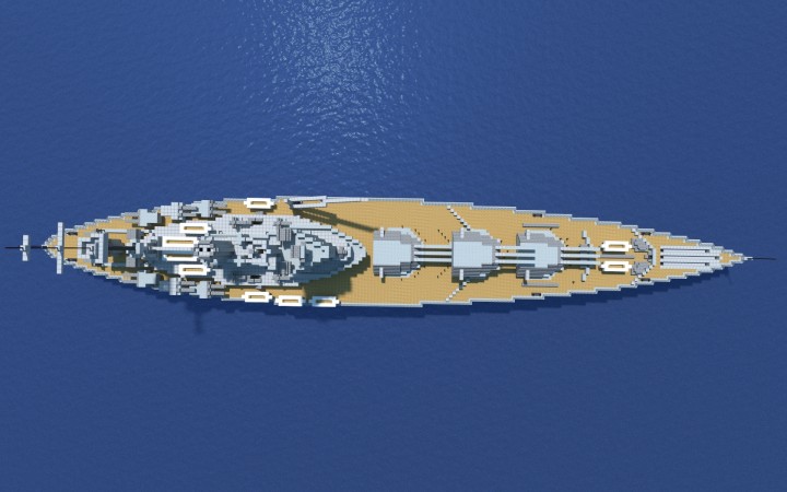 HMS Rodney 1:1 Minecraft Map