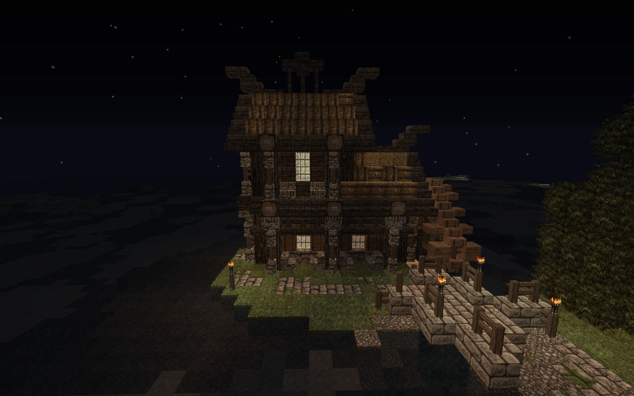 Nordic Thatch-Roof MillHouse Minecraft Map