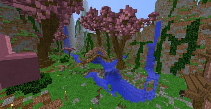 Cherry Tree Spawn Minecraft Map