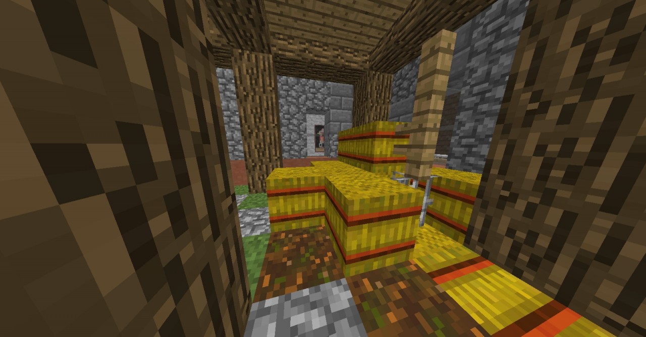 Haystack with a pitchfork Minecraft Map
