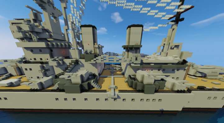 HMS Prince of Wales - Battleship [full interior] Minecraft Map