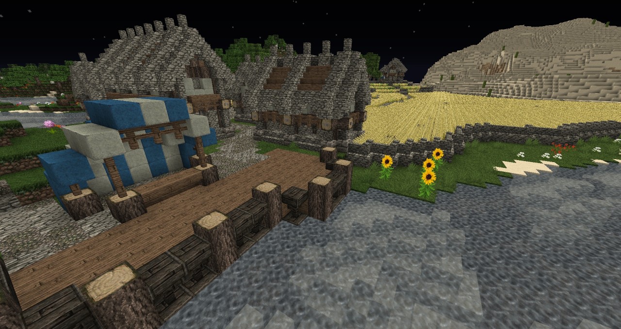 a medieval farm village Minecraft Map