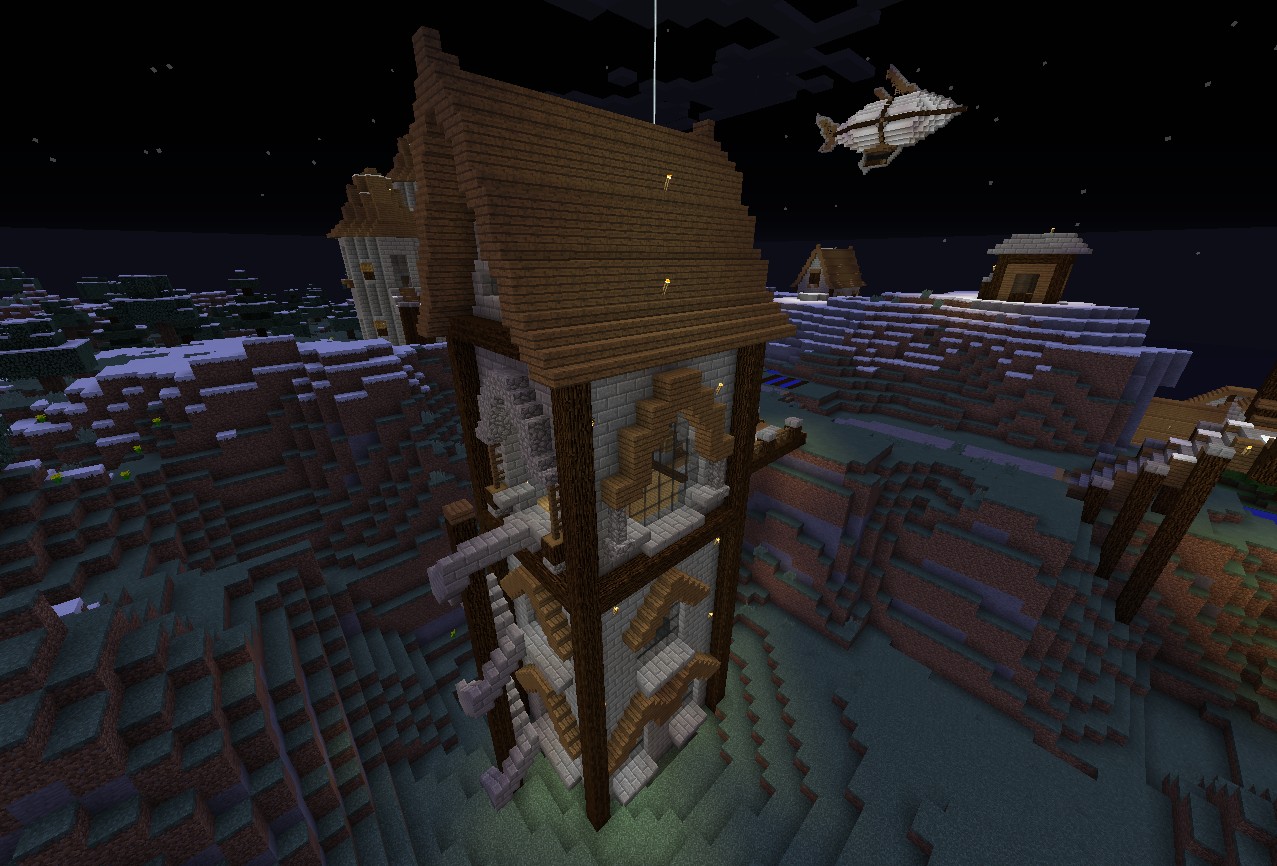 Tall Buildings + Stairs Minecraft Map