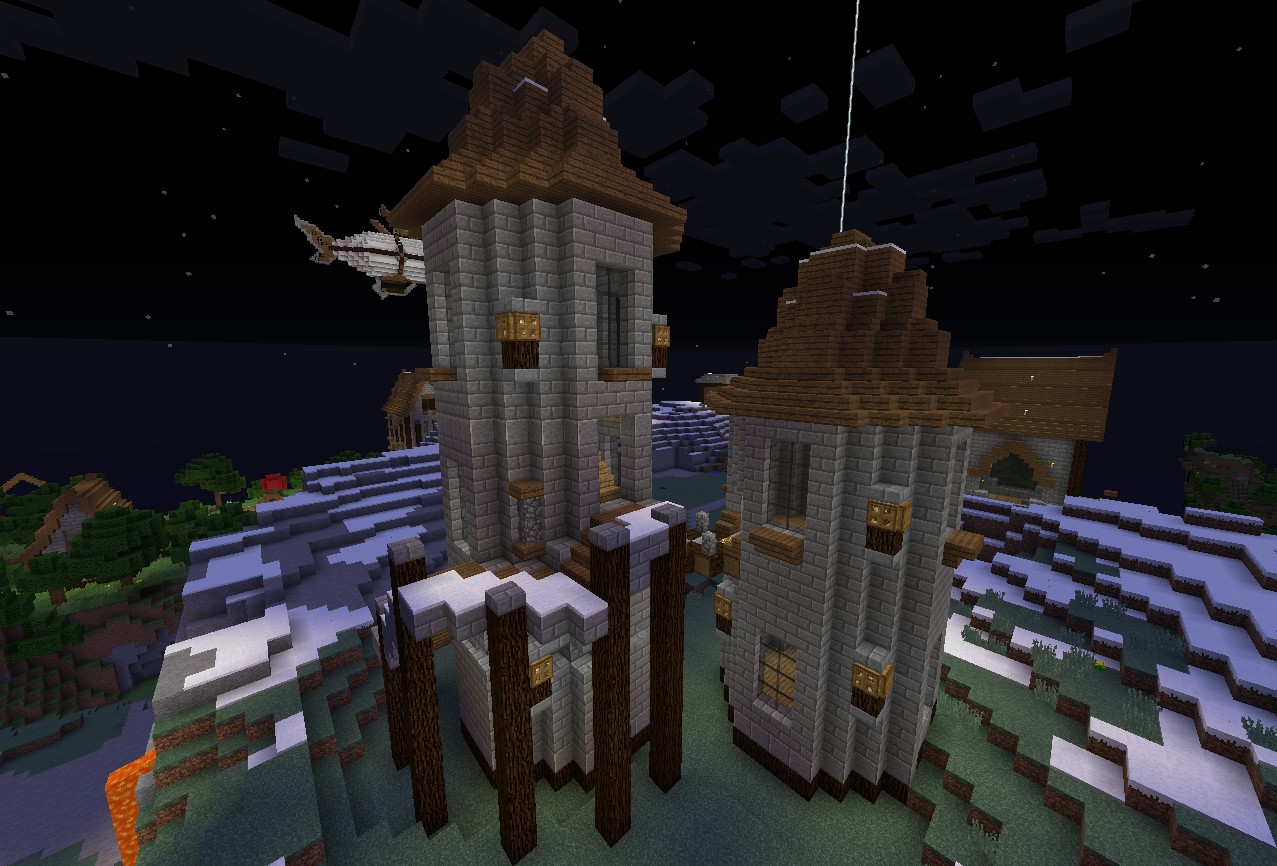 Tall Buildings + Stairs Minecraft Map