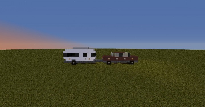 Pickup With Caravan | Realistic Car Minecraft Map