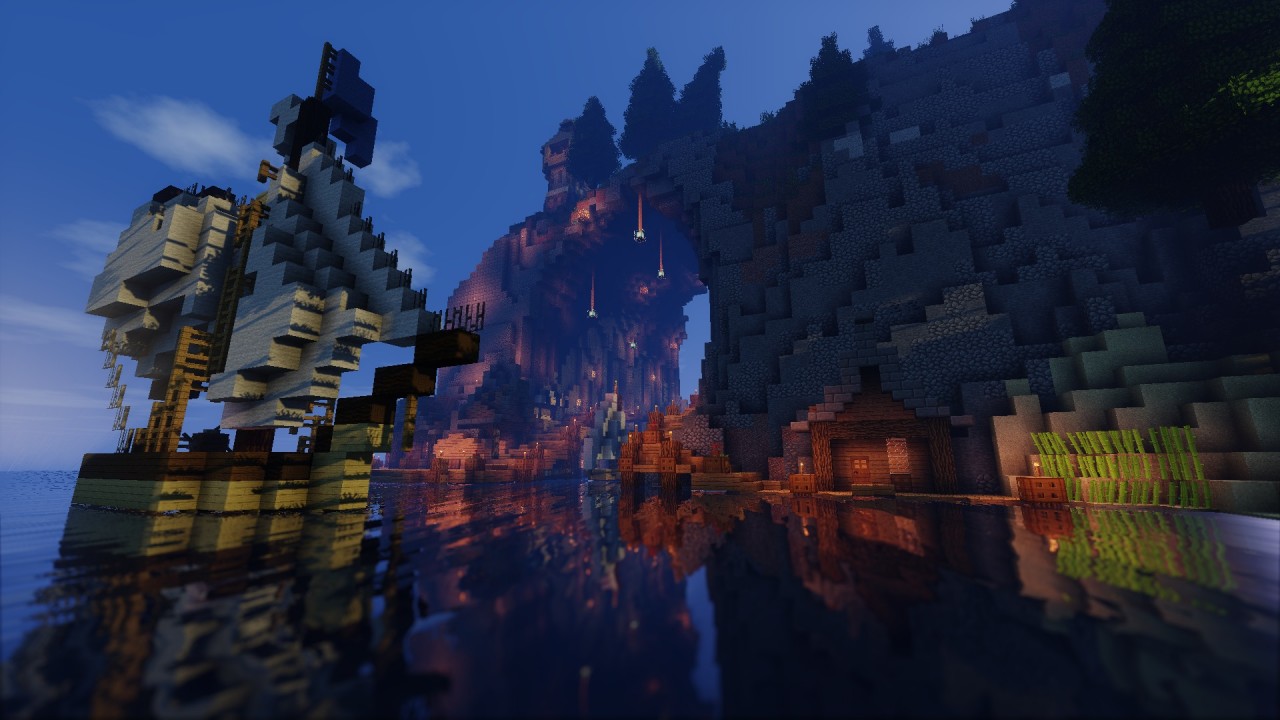 Lower - Custom Island with Harbor Minecraft Map