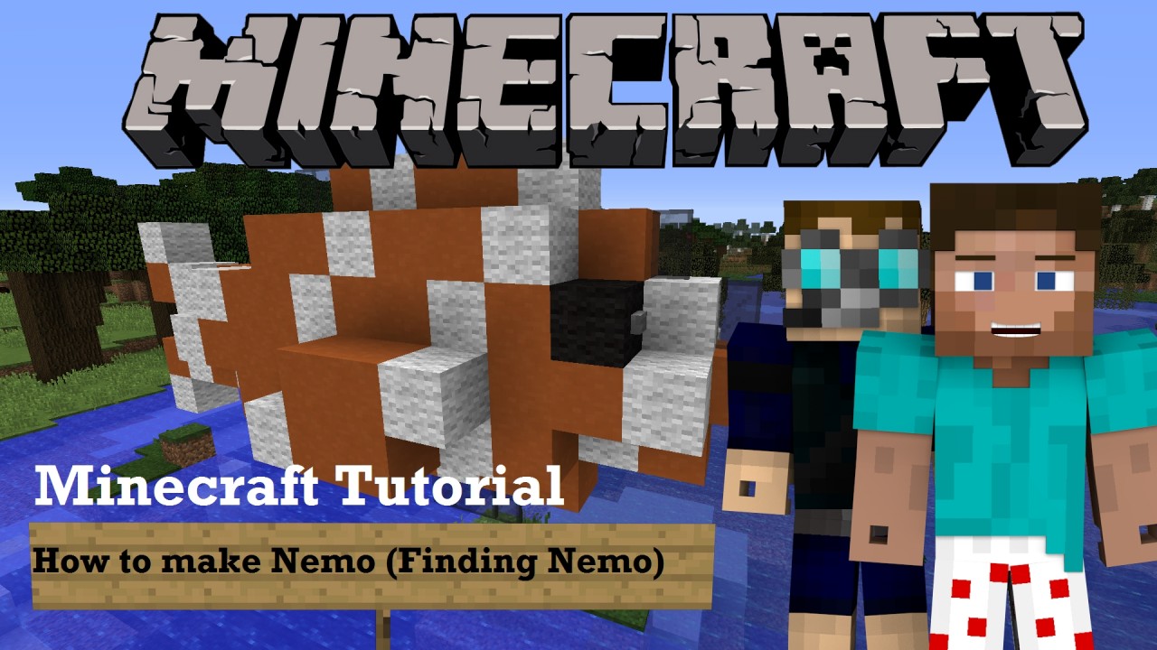Minecraft Tutorial: How to make Nemo (Finding Nemo) Minecraft Project