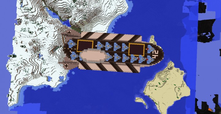 Movecraft Airship Guardian Class Fleet Carrier Minecraft Map