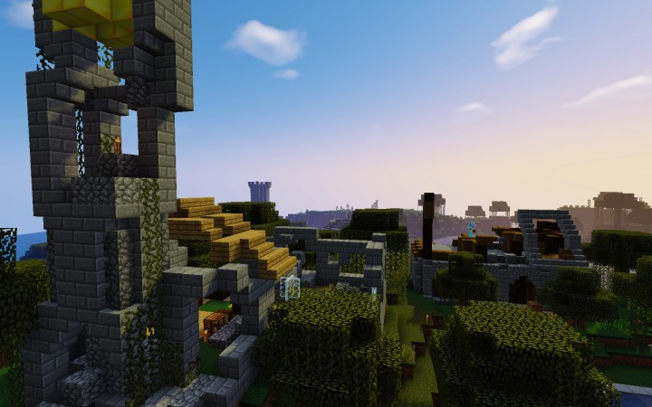 Overgrown Old Town - Community Build Project Minecraft Map