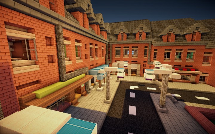 Terraced Stores and Apartments Minecraft Map