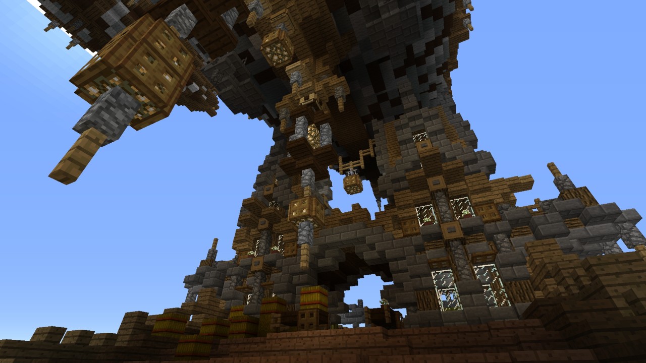 Medieval-Fantasy Airship/Zeppelin "ICARUS" FINISHED :D Minecraft Map