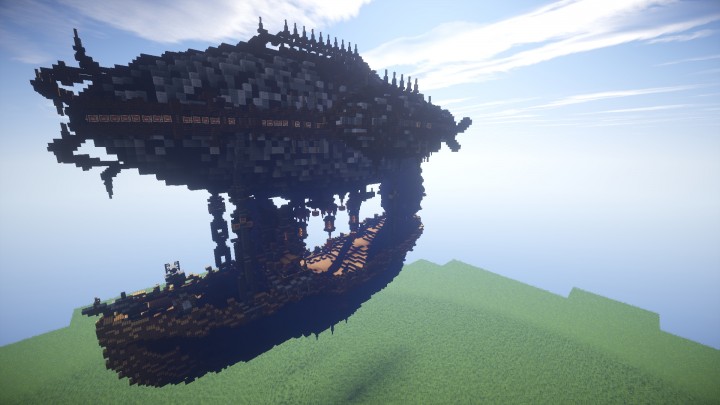 Medieval-Fantasy Airship/Zeppelin "ICARUS" FINISHED :D Minecraft Map