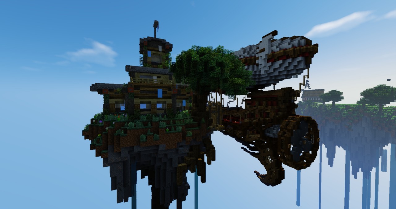 Floating island House Timelapse! Minecraft Map