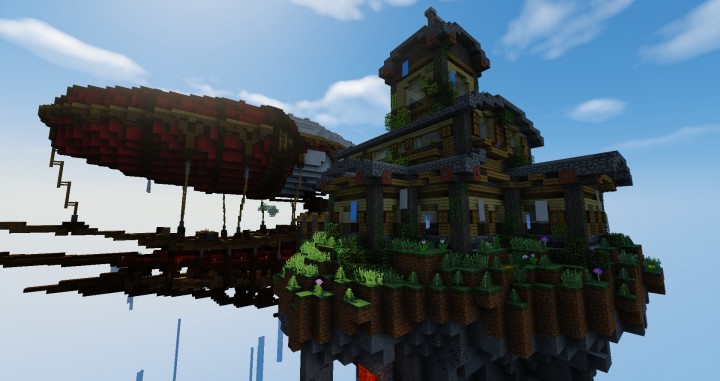 Floating island House Timelapse! Minecraft Map