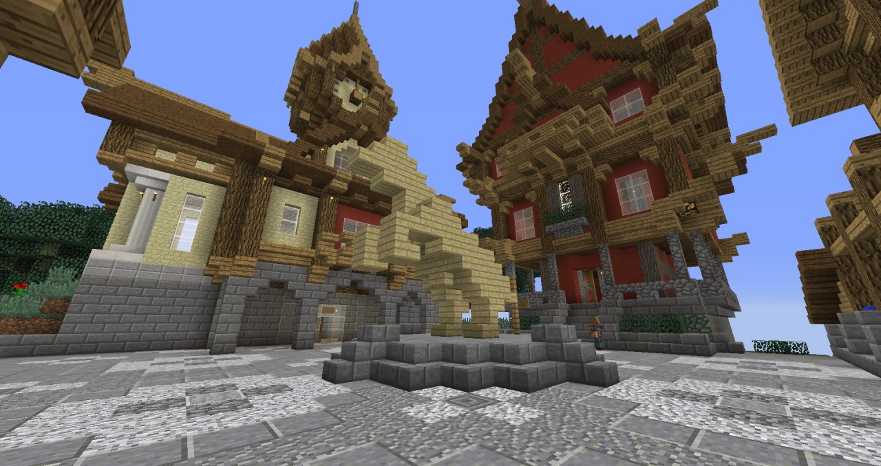 Server spawn - mountain village Minecraft Map