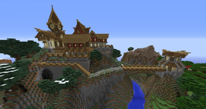 Server spawn - mountain village Minecraft Map