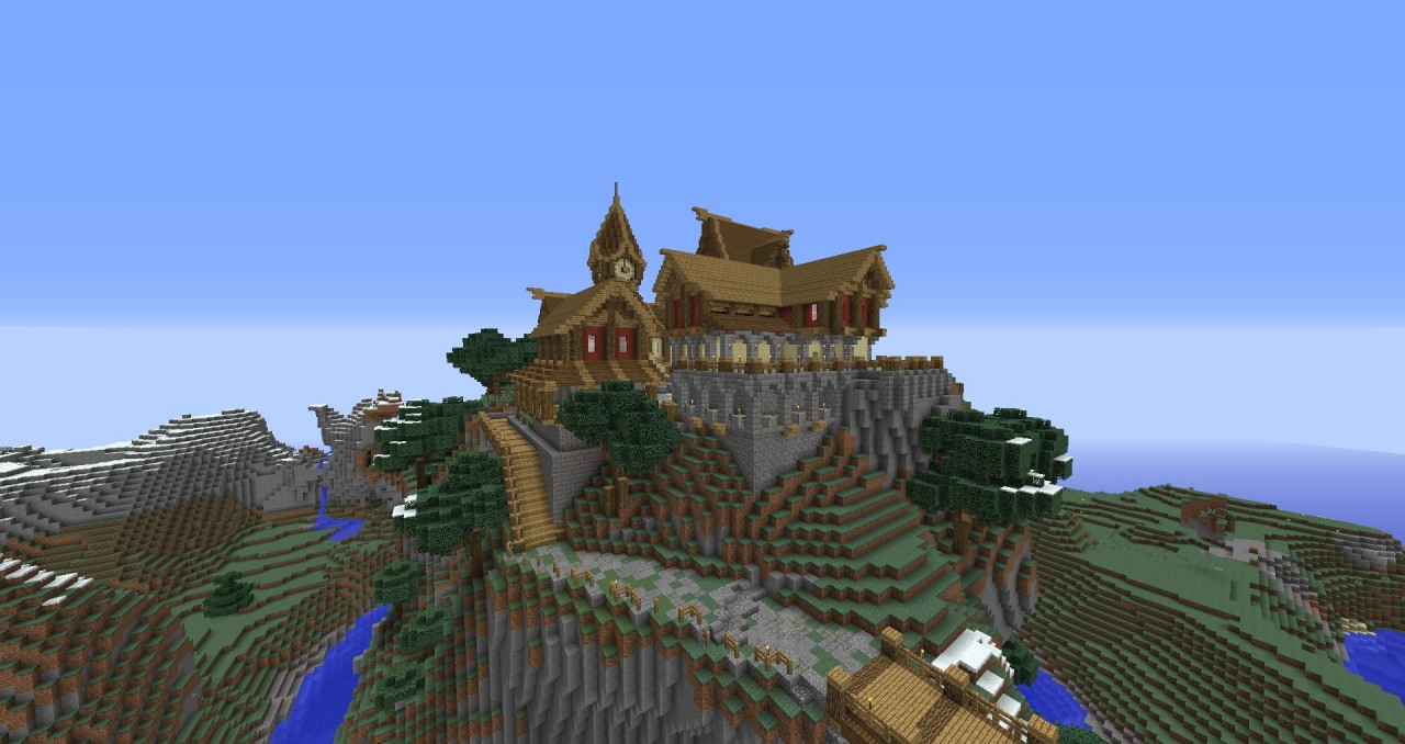 Server spawn - mountain village Minecraft Map