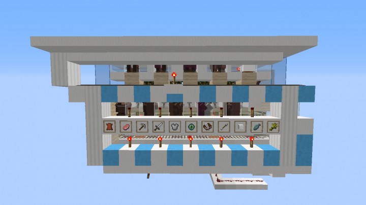 Trading Hall for Villagers (Most compact possible) Minecraft Map