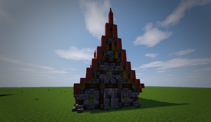 House in Roof - Fantasy house Minecraft Project