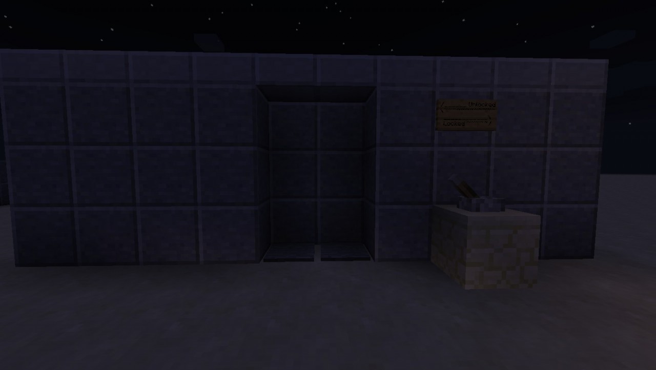 2x3 Piston door with working lock Minecraft Map