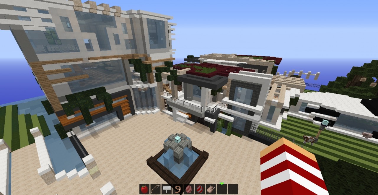 Huge Modern Mansion with a guest House Minecraft Map