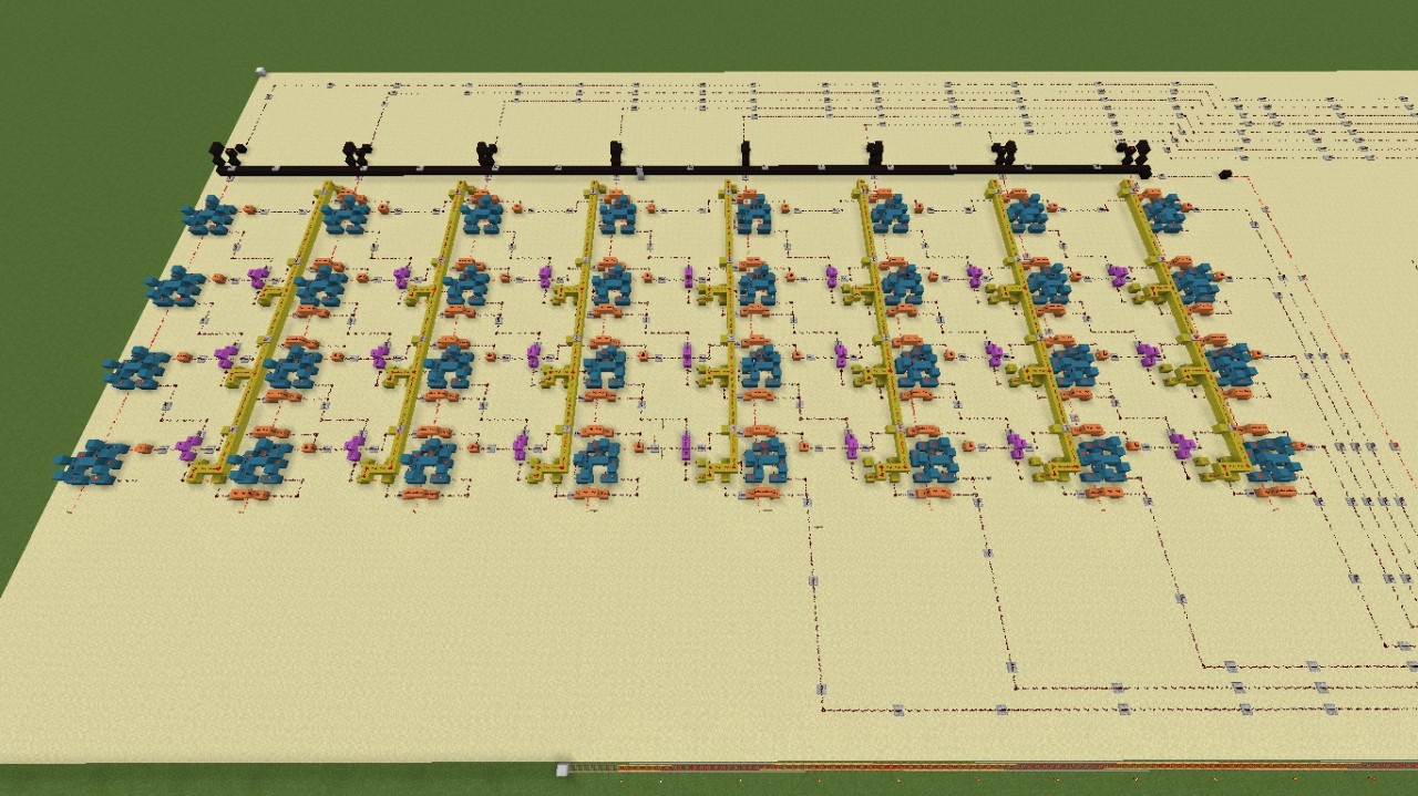 4 bit Binary Calculator (Add, Sub, Mul, Div) Minecraft Map