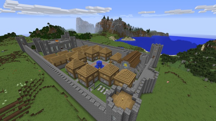 Medieval Town Server Spawn Minecraft Map