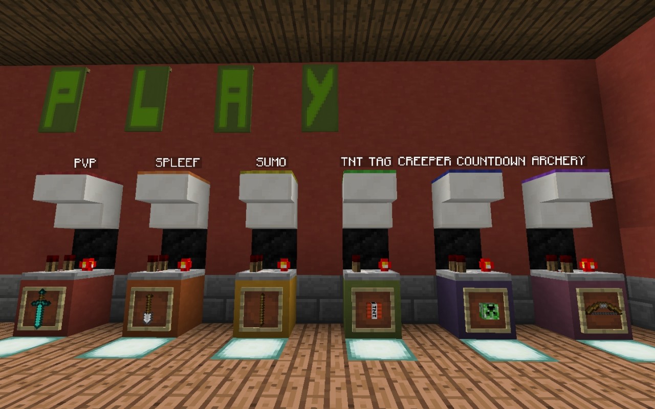 Multiplayer Arcade Minecraft Map