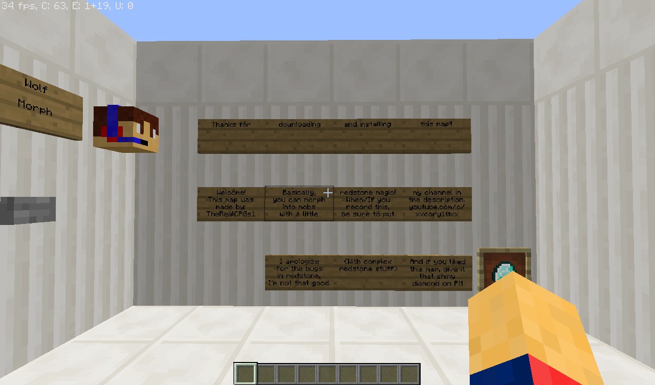 Morphing in Vanilla Minecraft! Minecraft Map