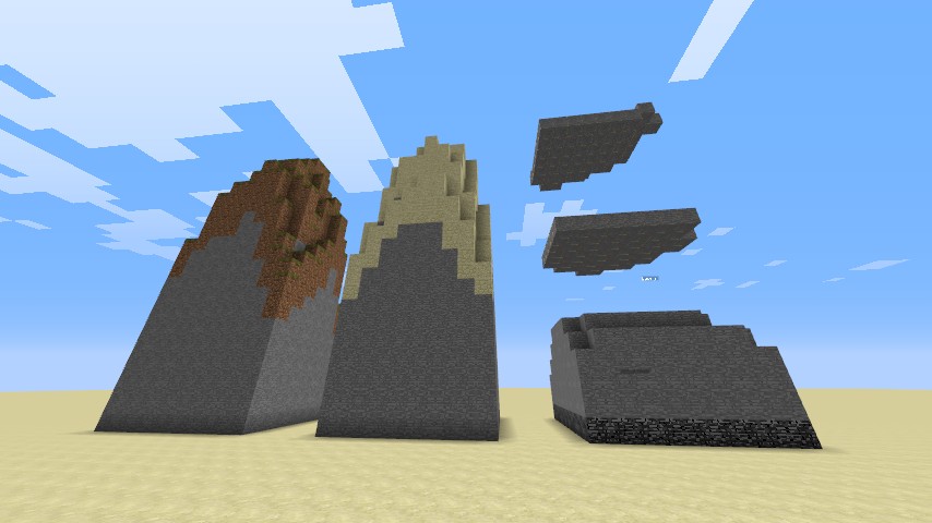 Mountain Generator with only one command block! | Icebergs, sand hills and more! Minecraft Map