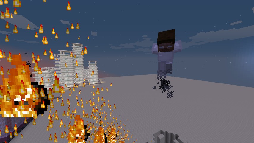 Herobrine Boss with only one command block! | Vanilla Minecraft Minecraft Map