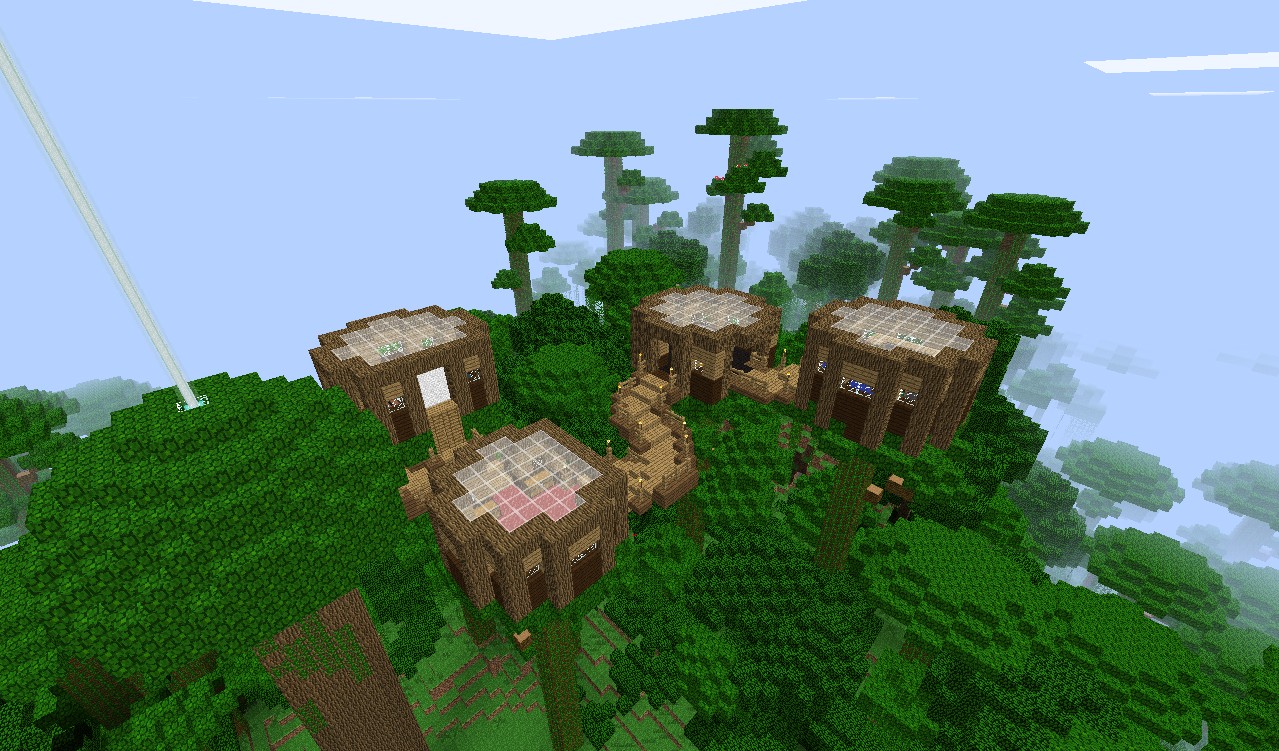 Cool 4 Room Treehouse Minecraft Map