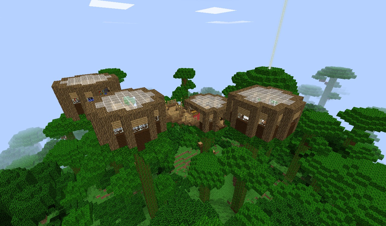 Cool 4 Room Treehouse Minecraft Map