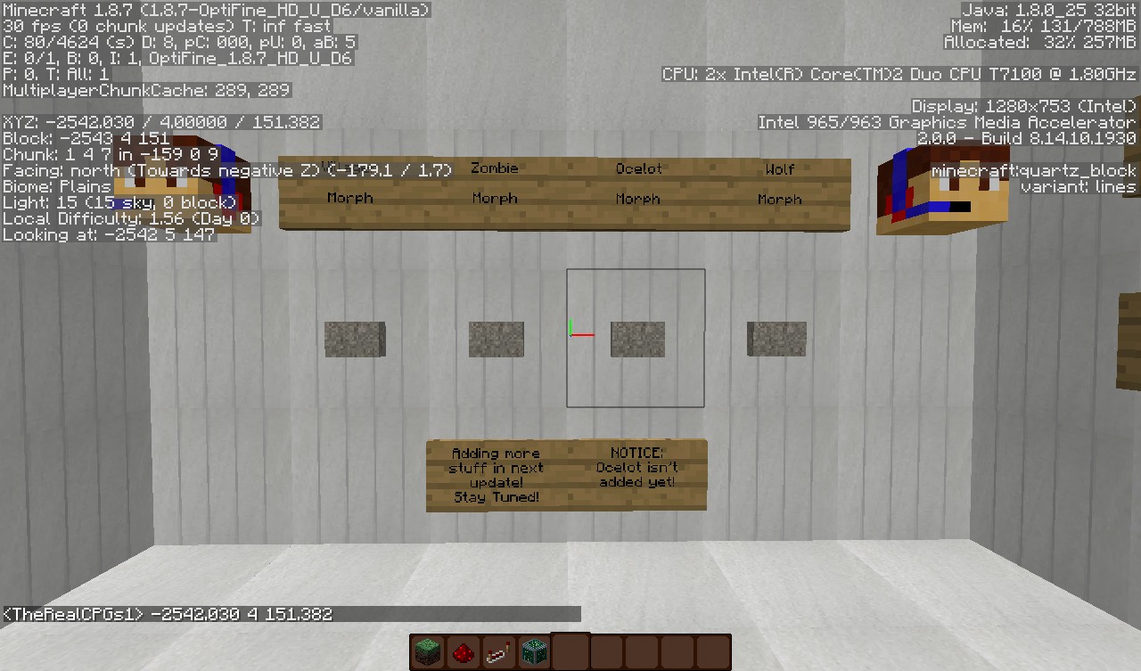 Morphing in Vanilla Minecraft! Minecraft Map