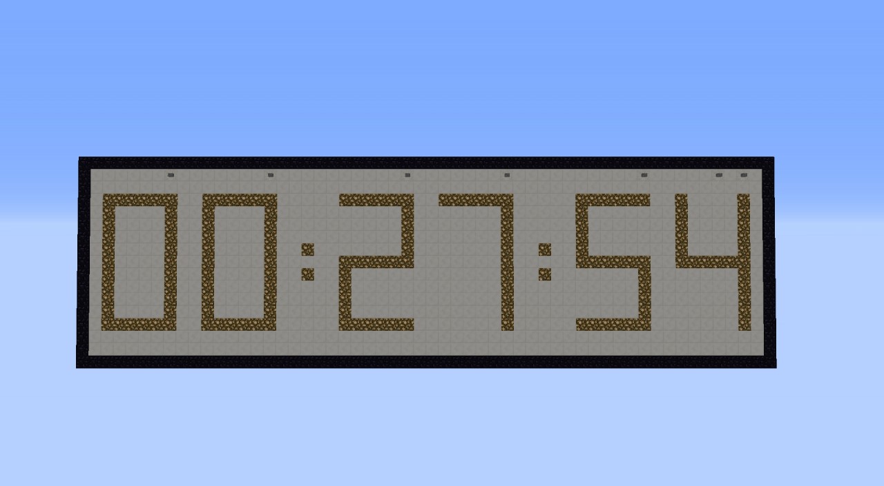 Digital clock 24h [1.8] Minecraft Map