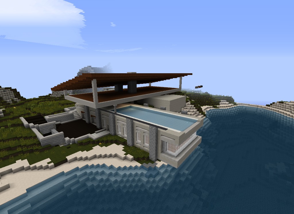 Modern Beachside House #1 Minecraft Map