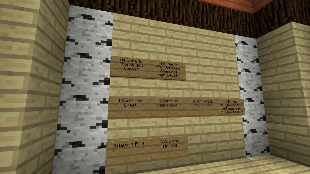 Forbidden Games Minecraft Map