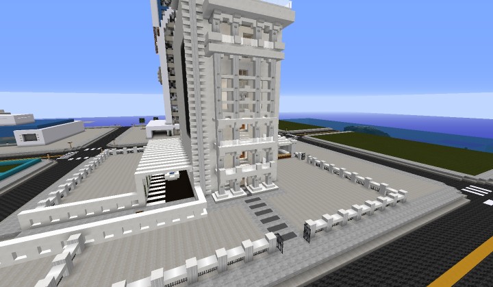Communications Center Skyscraper on DreamBlocks Minecraft Map
