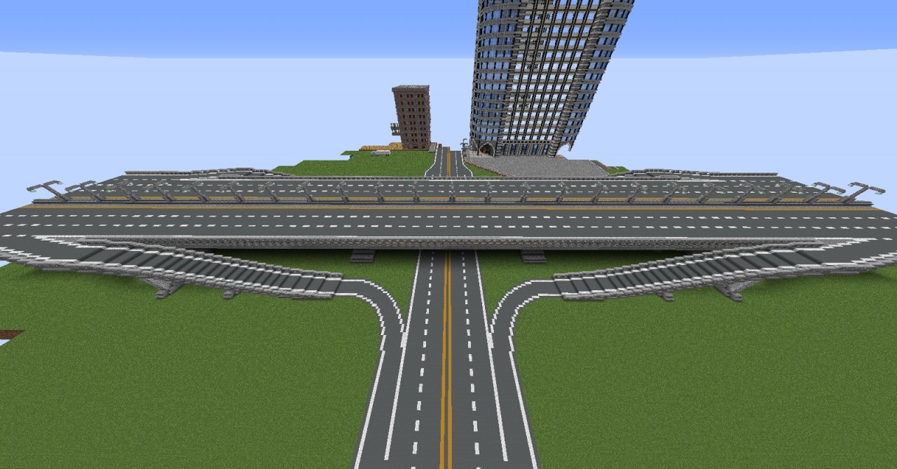 Highway underpass and access ramps Minecraft Map