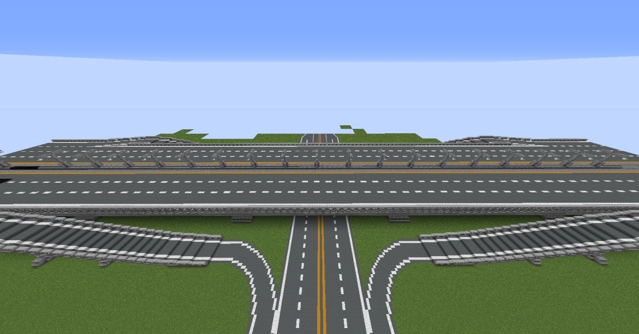 Highway underpass and access ramps Minecraft Map