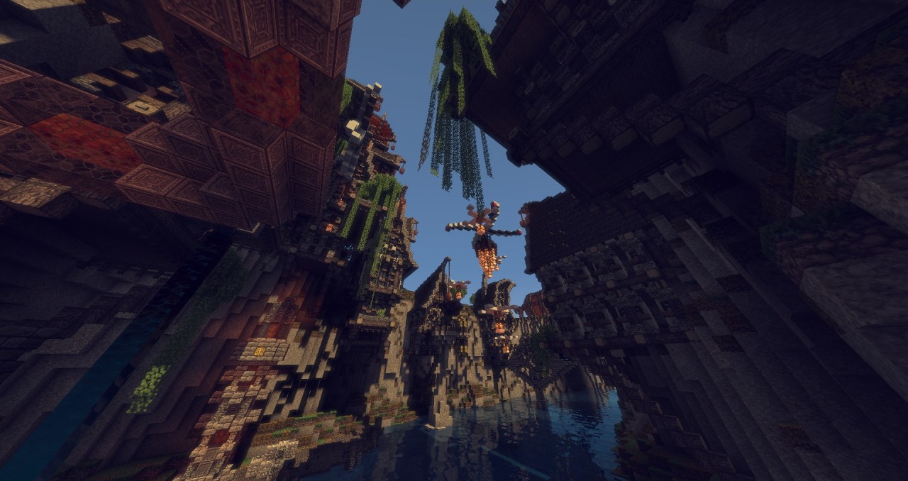 Mountain SteamPunk village Minecraft Map