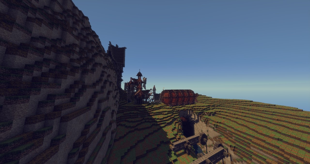 Mountain SteamPunk village Minecraft Map