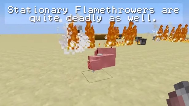Flamethrower in Vanilla Minecraft Minecraft Map