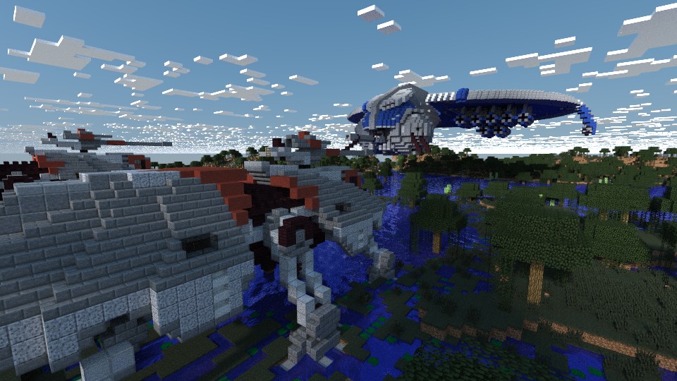 HMP Droid Gunship (FUNCTIONAL) STAR WARS Minecraft Map