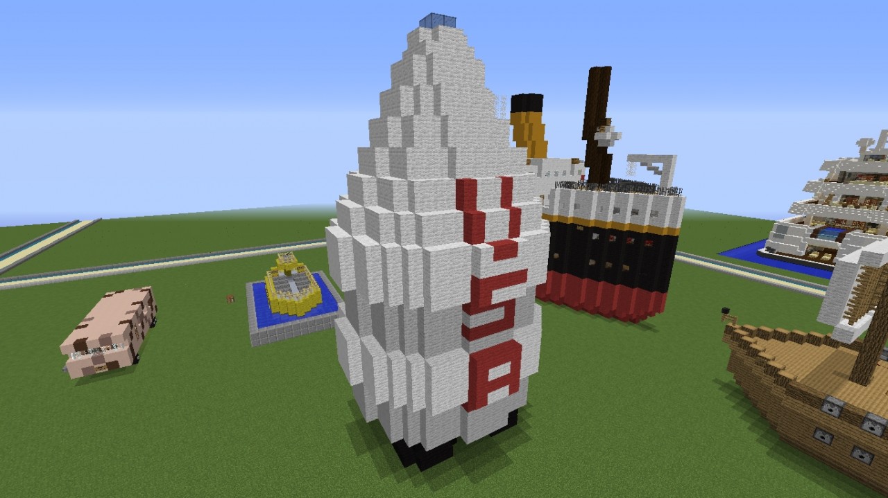 Saturn V W.I.P. Rocket Minecraft Map