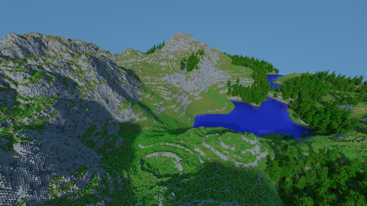 Custom terrain: Twisted Mountains Minecraft Map