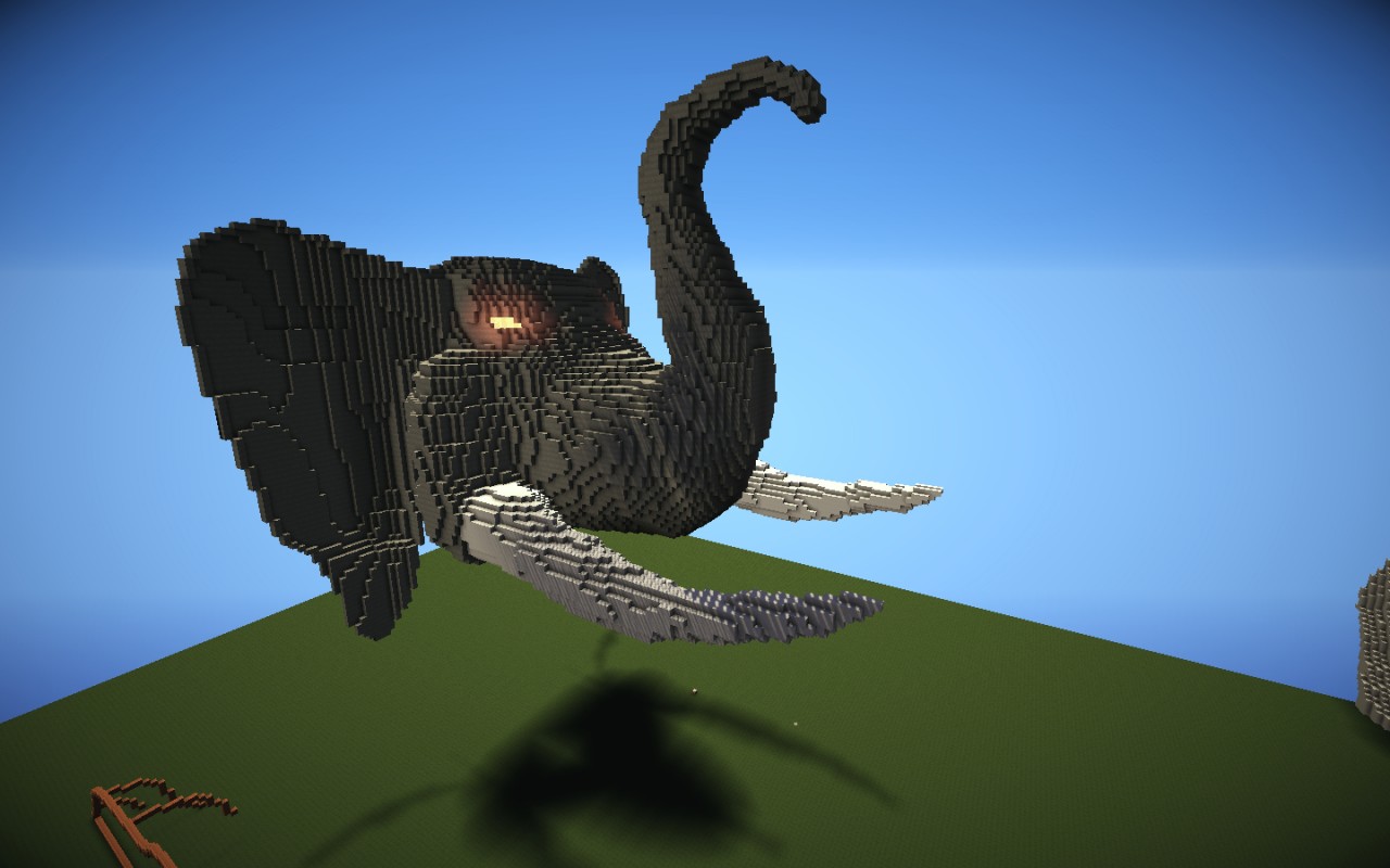 My First organic Attempt Elephant Head Minecraft Map
