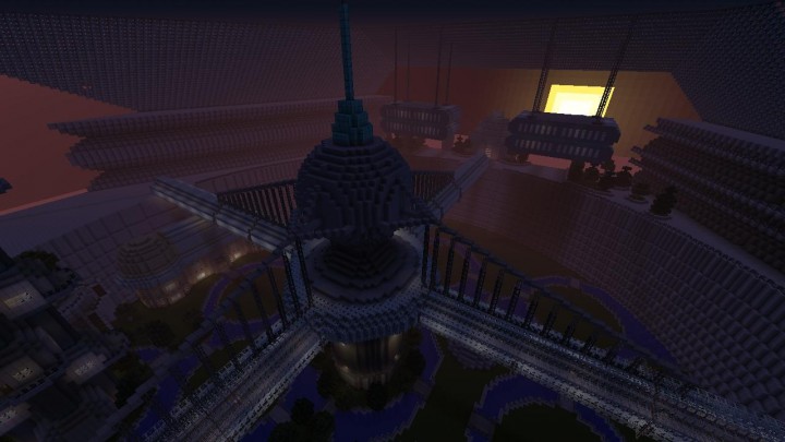 Mega build Spaceship City Minecraft Map
